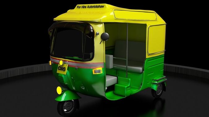 CNG Auto Rickshaw High Poly Delhi 3D model | CGTrader