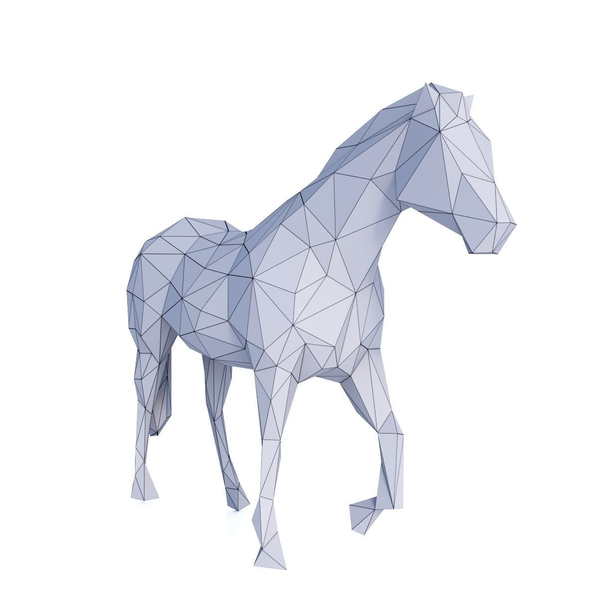 3D model Horse Low Poly Set VR / AR / low-poly | CGTrader