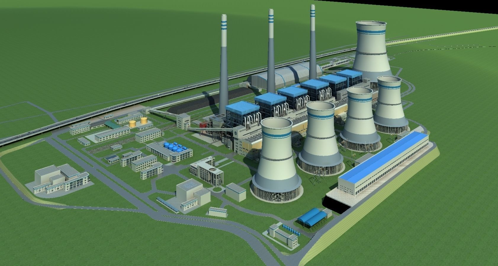 power plant 3D model | CGTrader