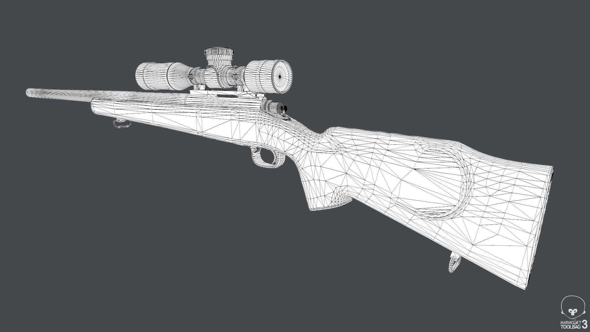 3D model M40A1 Sniper Rifle VR / AR / low-poly | CGTrader