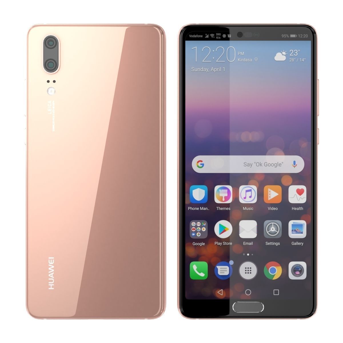Huawei P20 Pink Gold 3D model | CGTrader