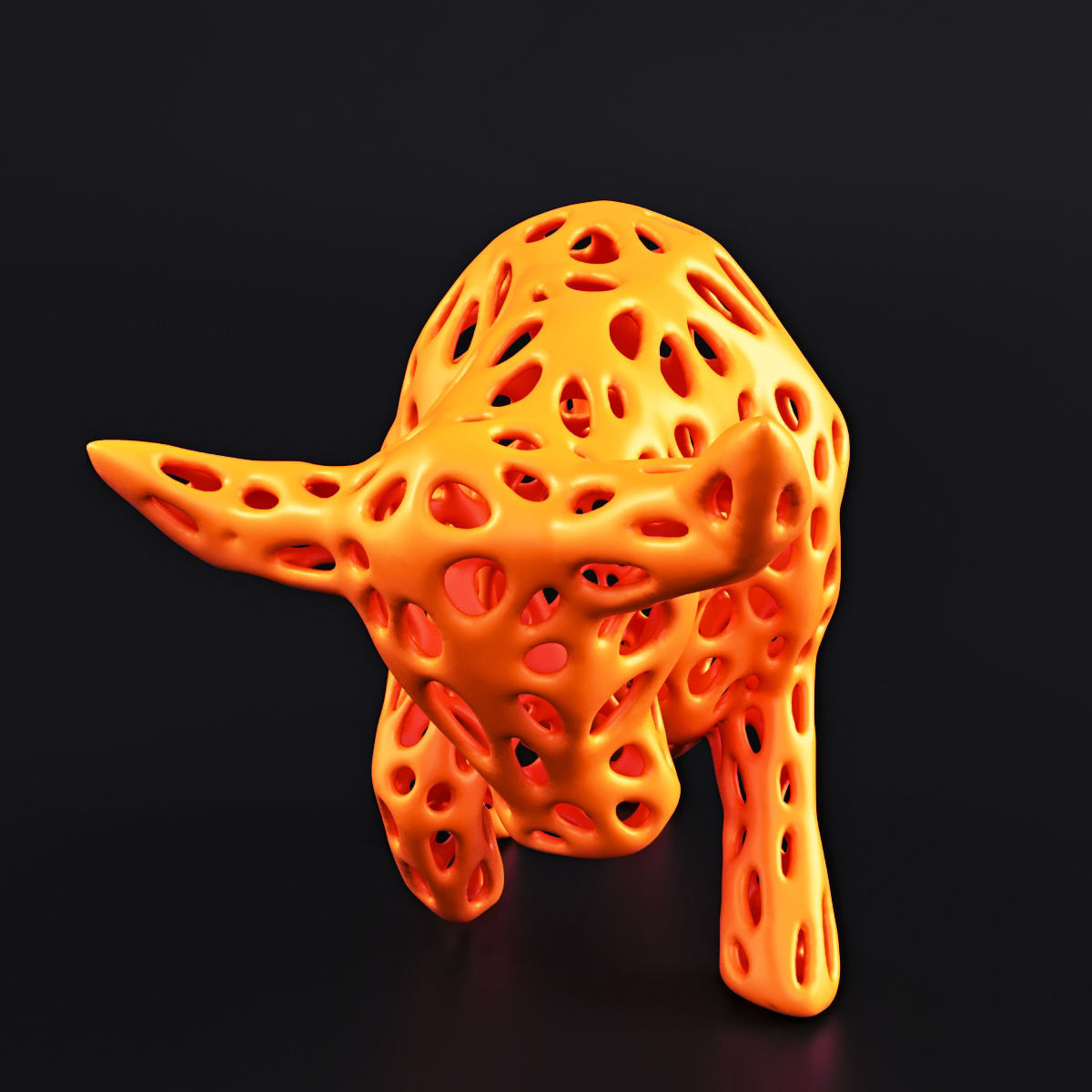 Bull Wireframe 3D model 3D printable | CGTrader