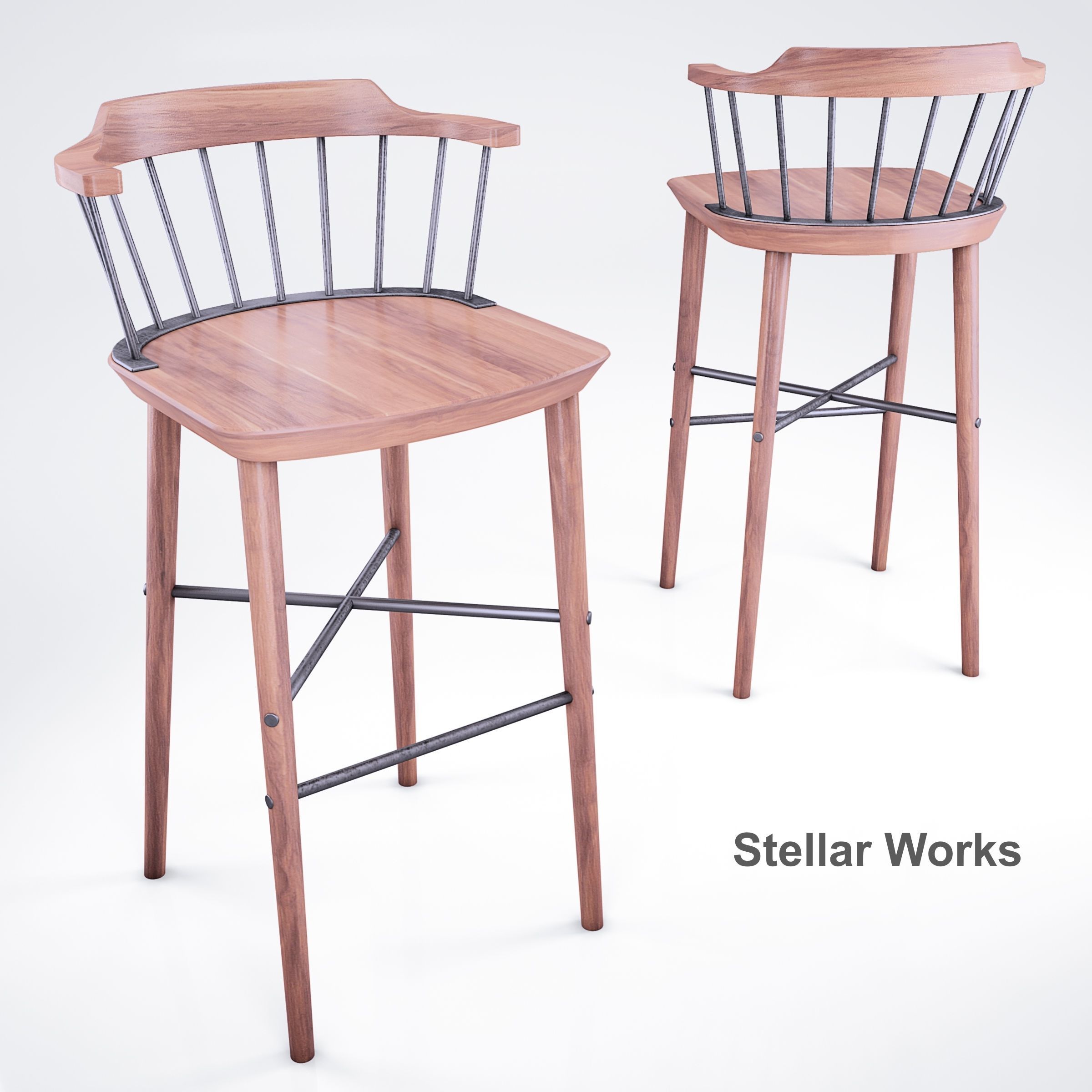 Bar stool Exchange Stellar Works 3D model | CGTrader