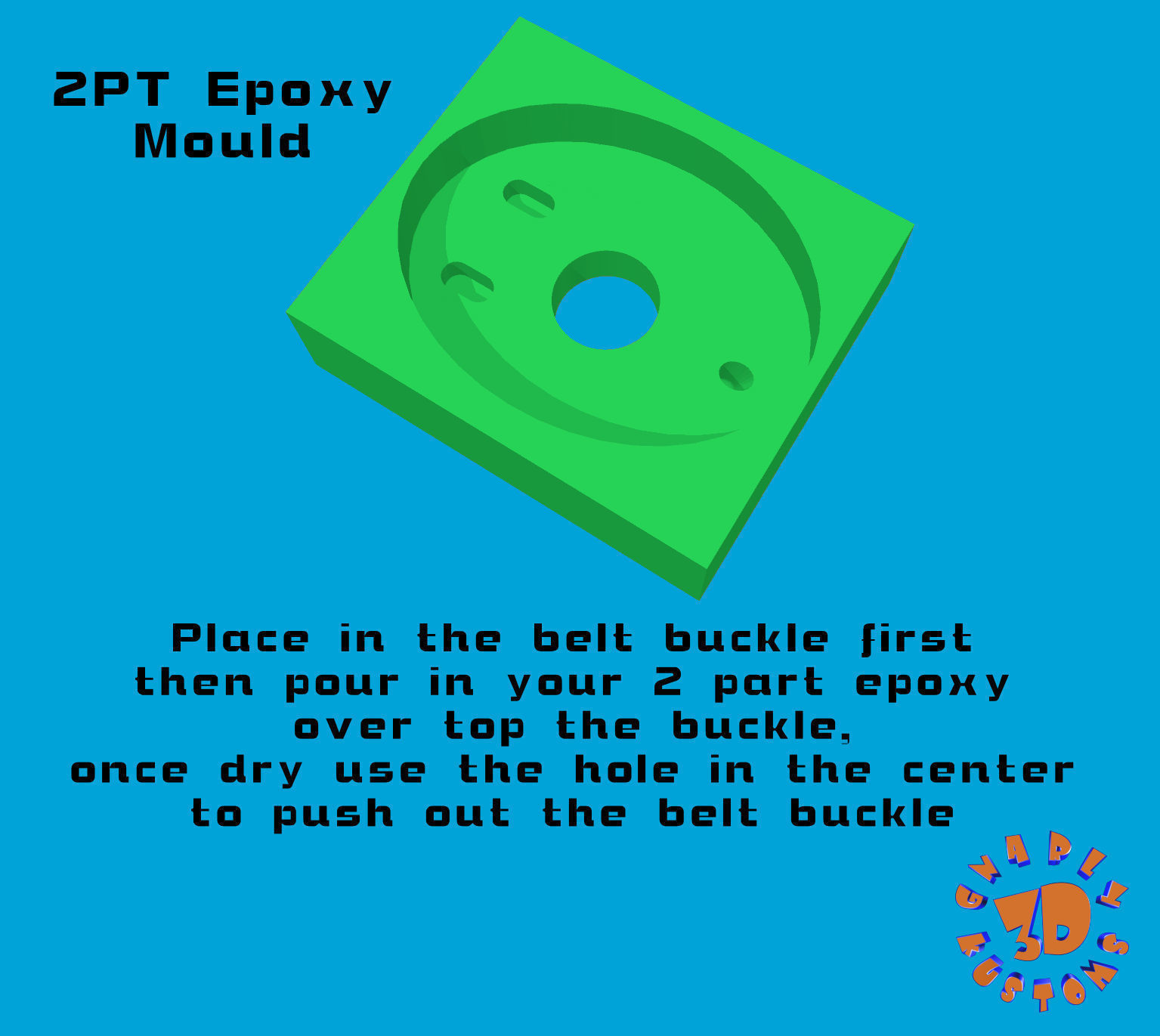 Starfleet Command Belt Buckle V 1and2 w2 Pt Epoxy Pouring Block 3D ...