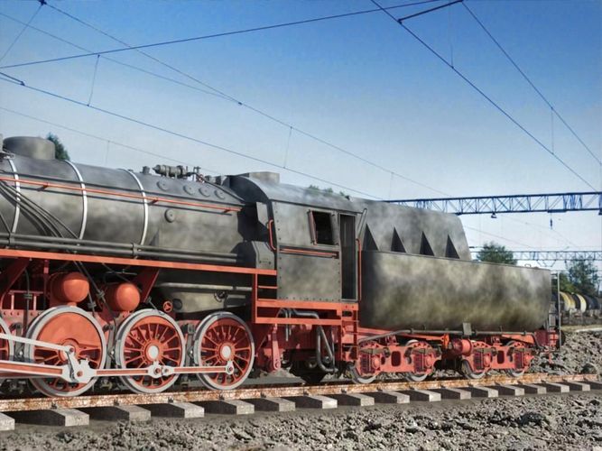 BR-52 Kriegslok Steam Locomotive Engine 3D Model MAX 3DS SKP | CGTrader.com