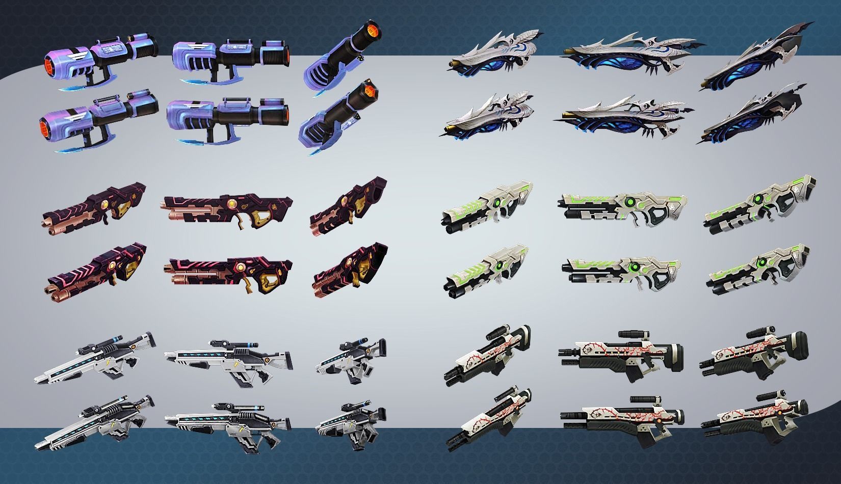 3D model weapon pack vol01 Scifi cartoon weapon VR / AR / low-poly ...