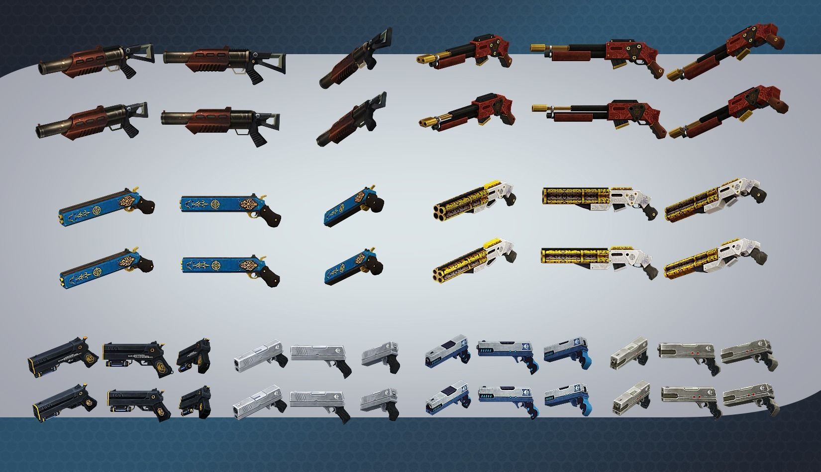 3D model weapon pack vol01 Scifi cartoon weapon VR / AR / low-poly ...