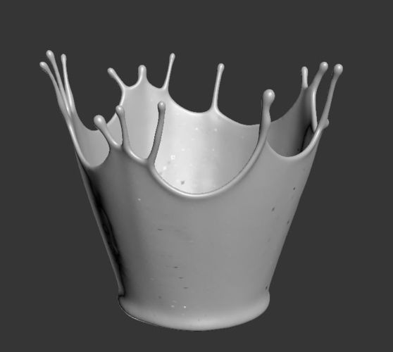 crown splash 3D model animated | CGTrader