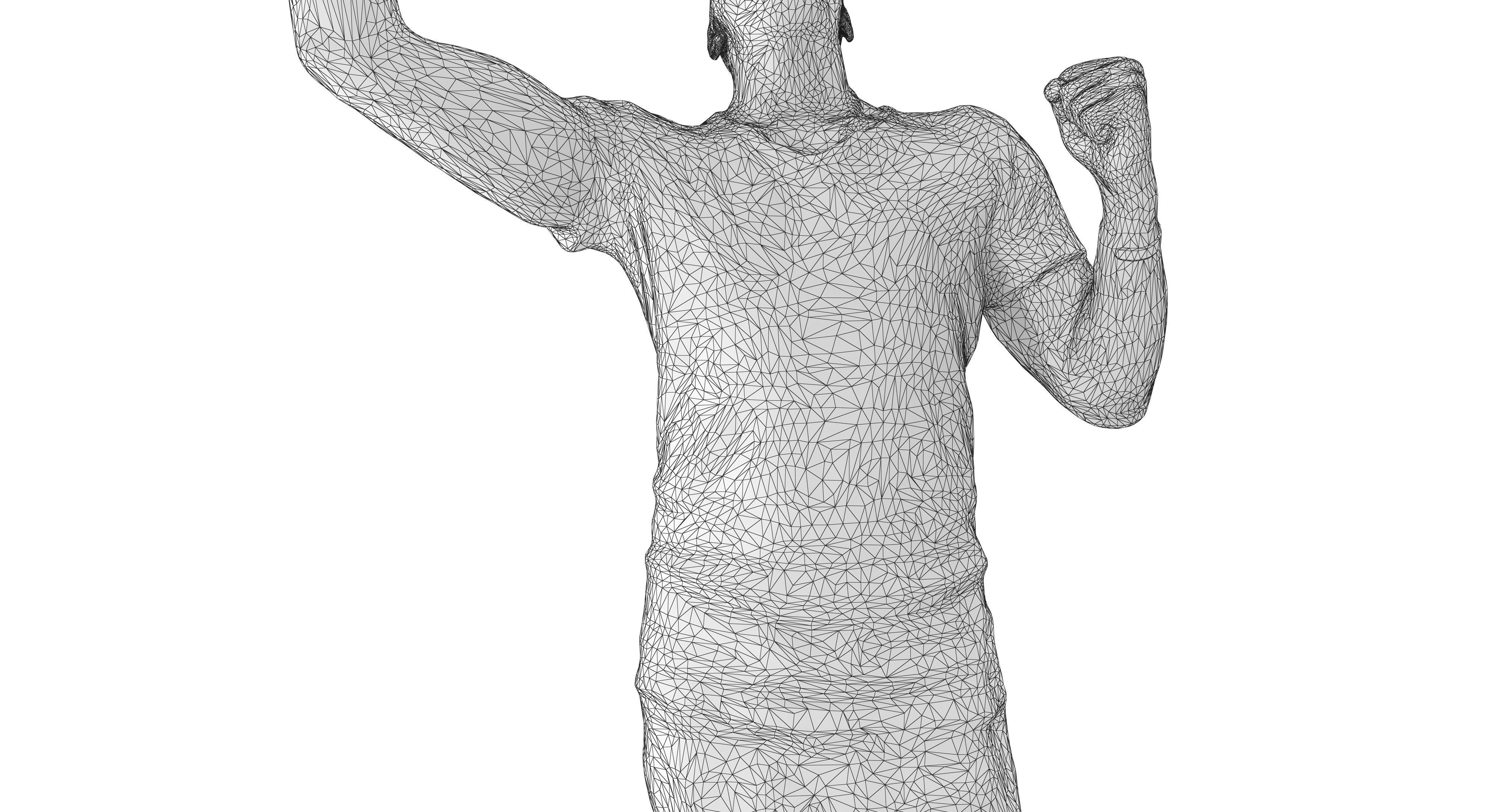 Young Fan Man 3D model | CGTrader