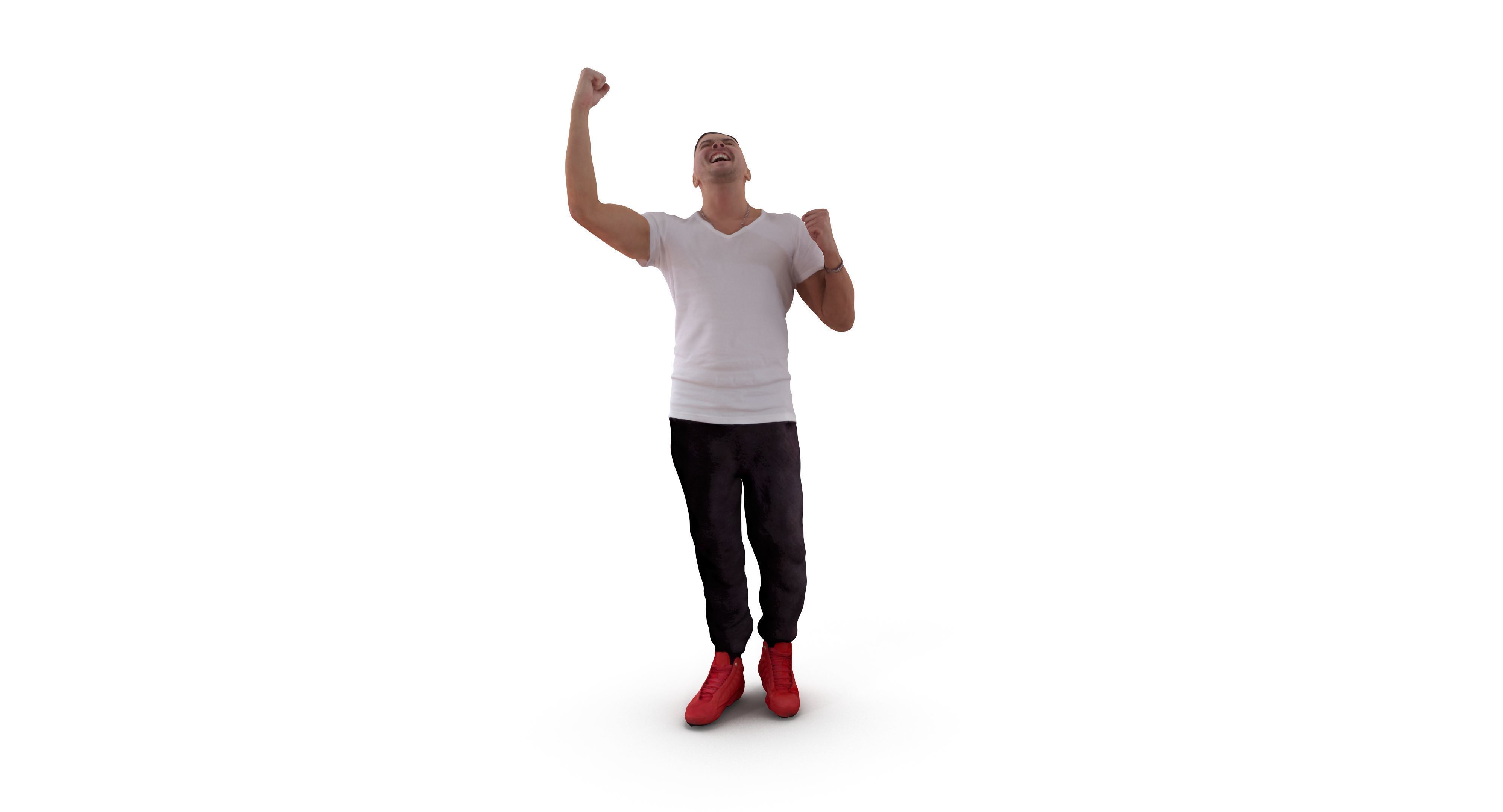 Young Fan Man 3D model | CGTrader