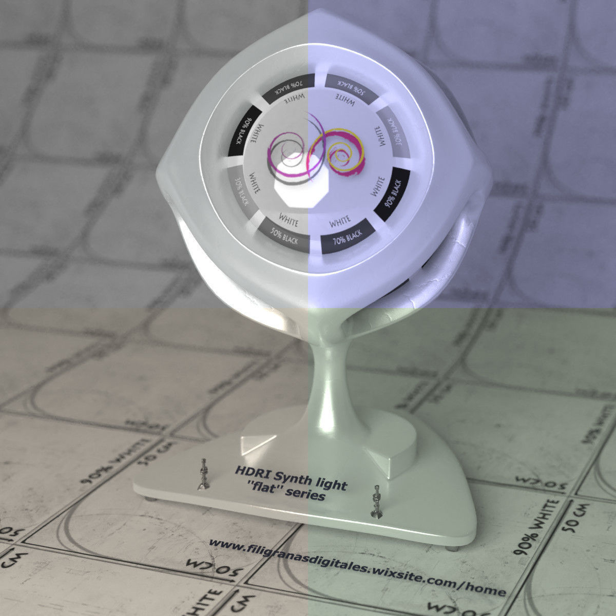 Flat 8 sides 4k Synth HDRI Texture | CGTrader