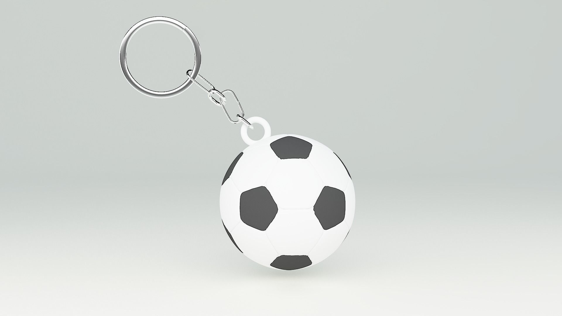 Soccer ball keychain 3D model 3D printable | CGTrader