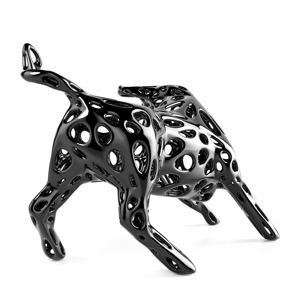 Bull Pose Wireframe 3D model 3D printable | CGTrader