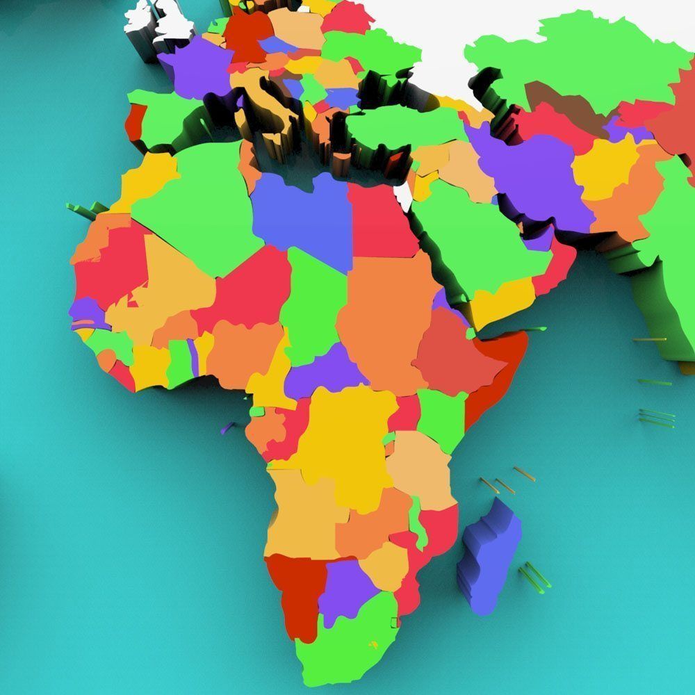 World Map in 3ds and obj format 3D model | CGTrader