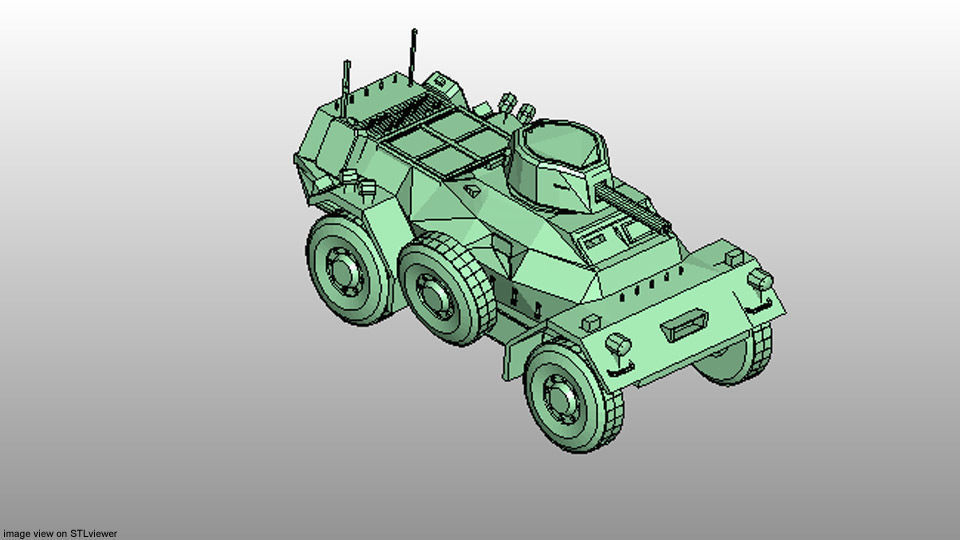 Armoured Car - Ferret 3D model | CGTrader