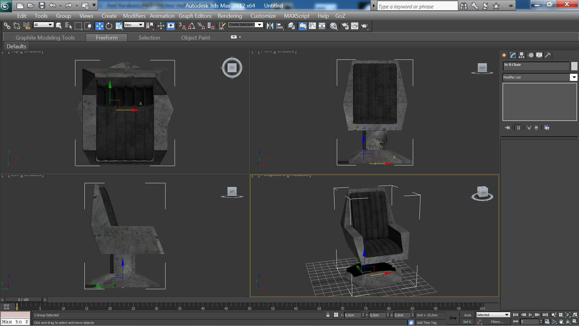 3D model Sci fi Chair VR / AR / low-poly | CGTrader