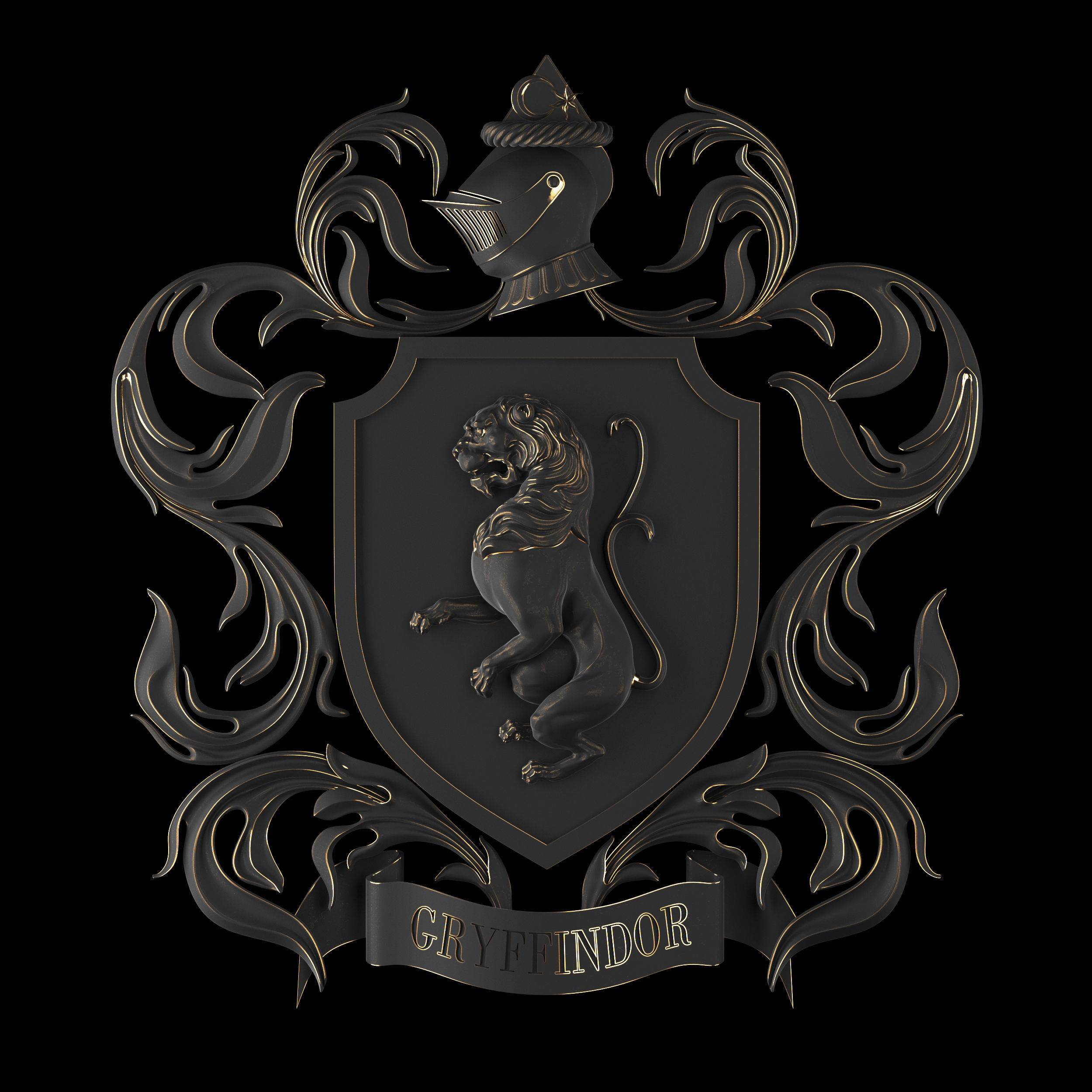 Harry Potter House of GRYFFINDOR Crest 3D model | CGTrader