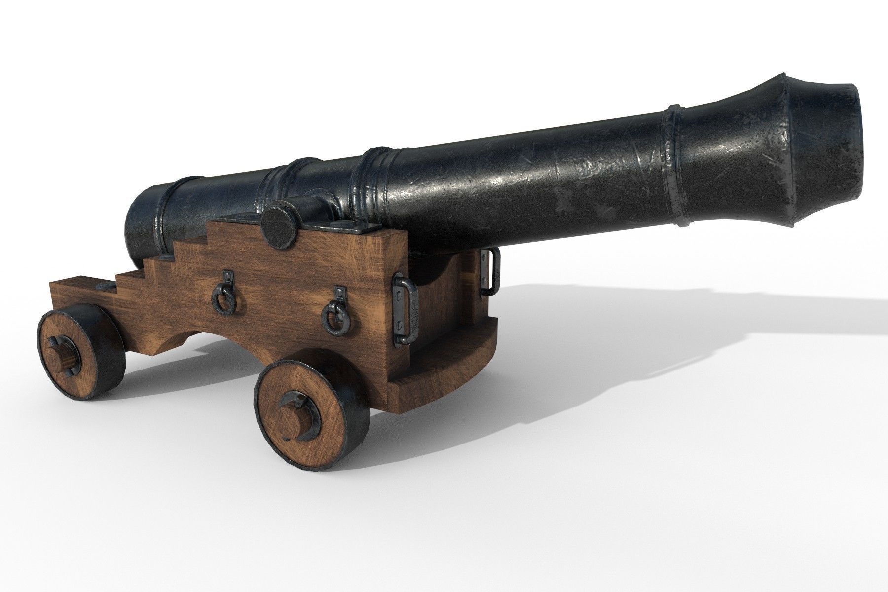 3D model Gun Of Ships PBR Low poly VR / AR / low-poly | CGTrader