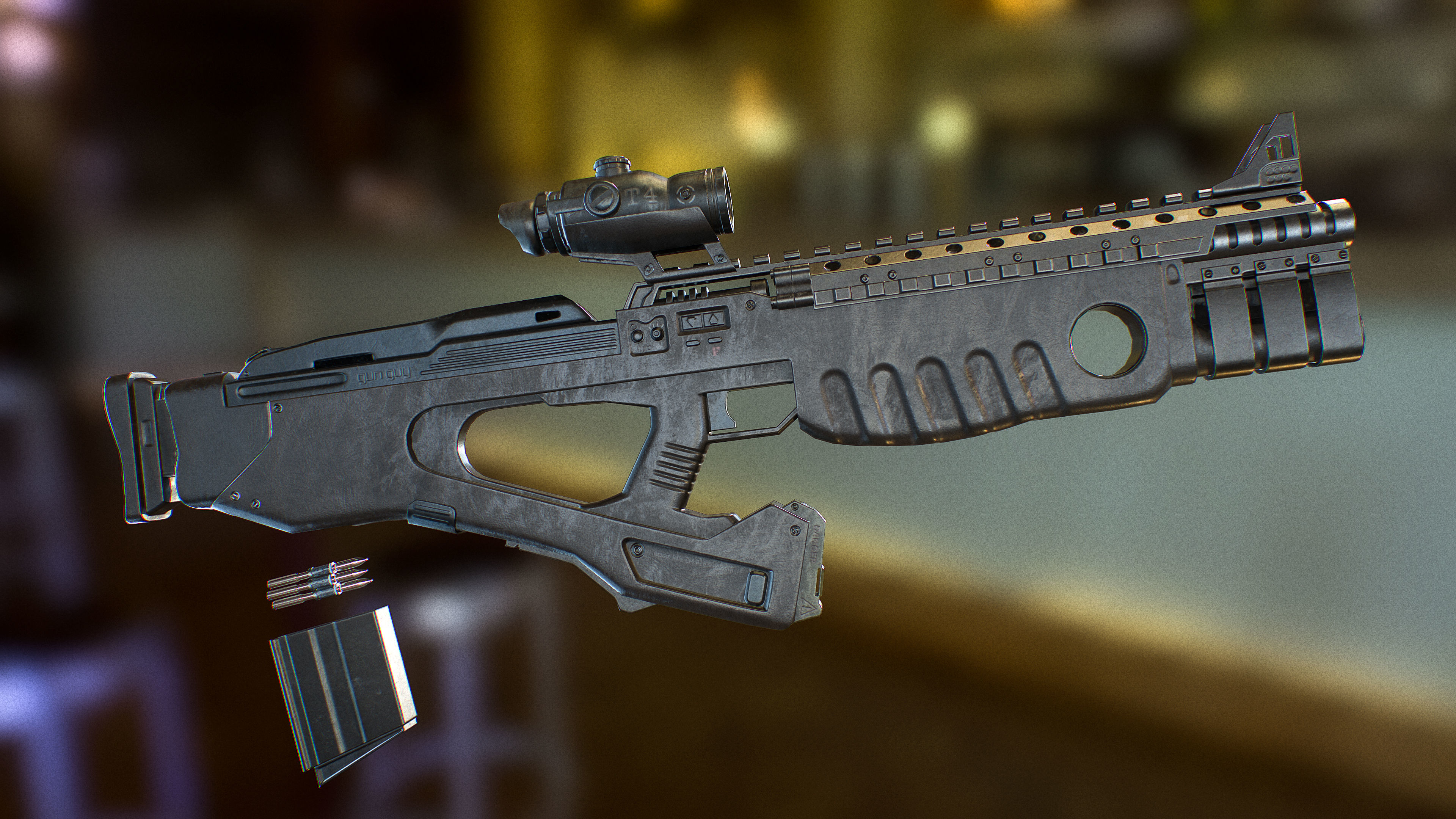 3D model Gauss Rifle VR / AR / low-poly | CGTrader