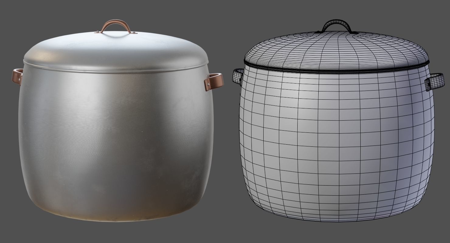 3D model Cooking pot vintage VR / AR / low-poly | CGTrader