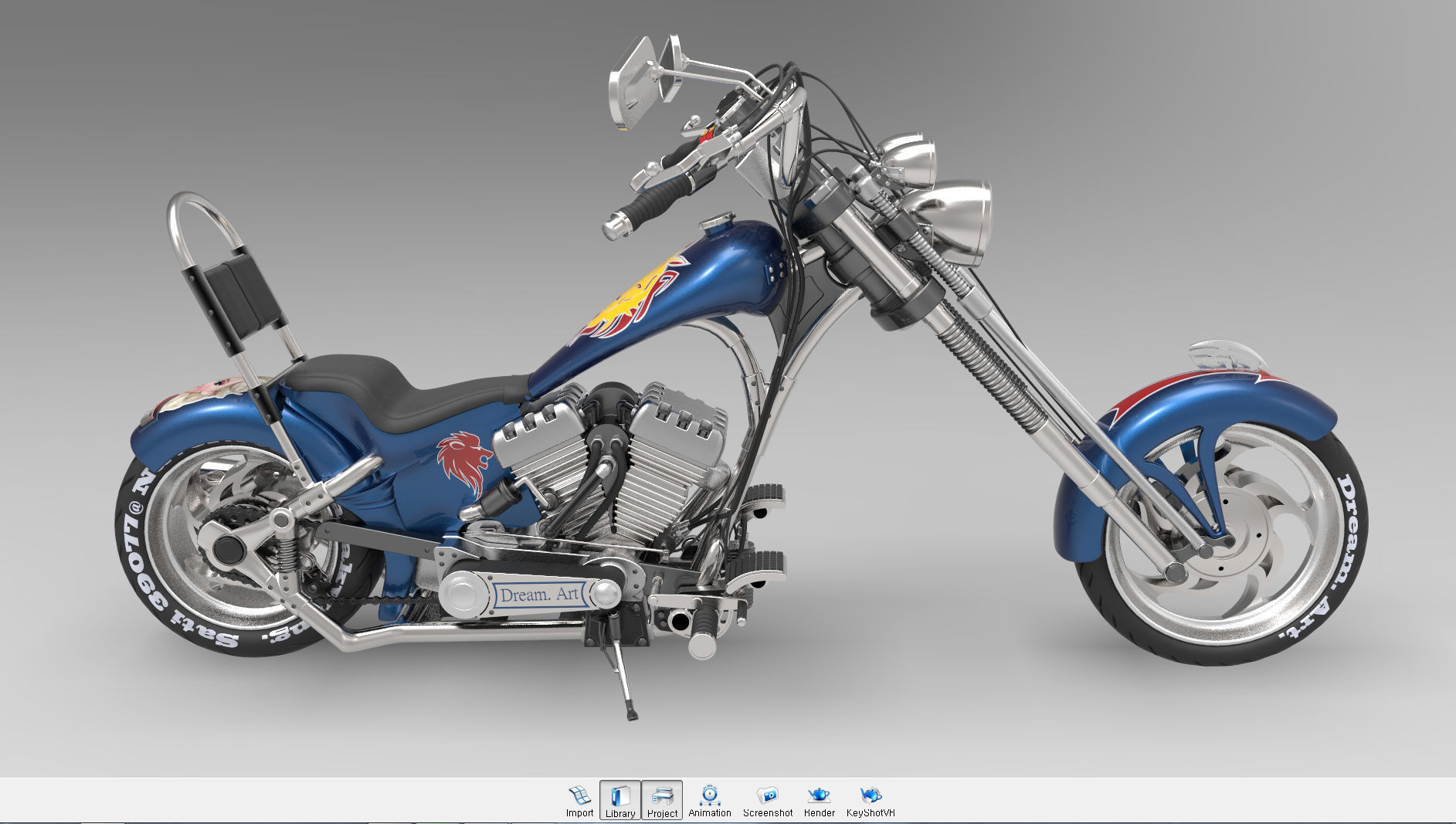 Chopper 3D model | CGTrader