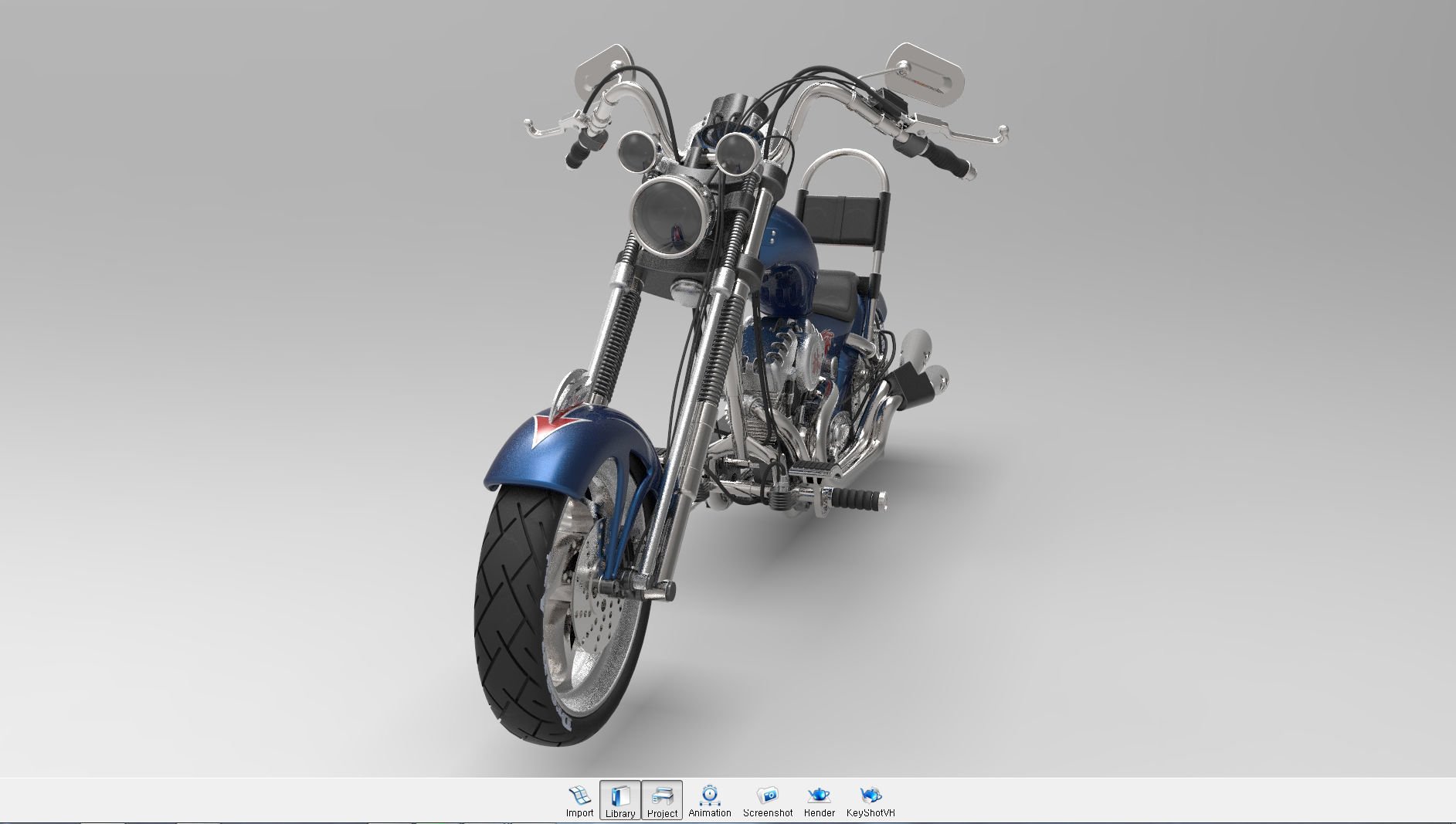 Chopper motorcycle 3D model | CGTrader