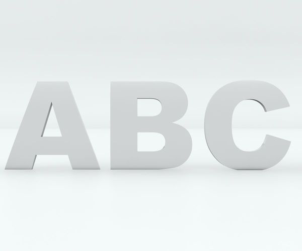 3d car badge letters for 3d printing 3D model | CGTrader