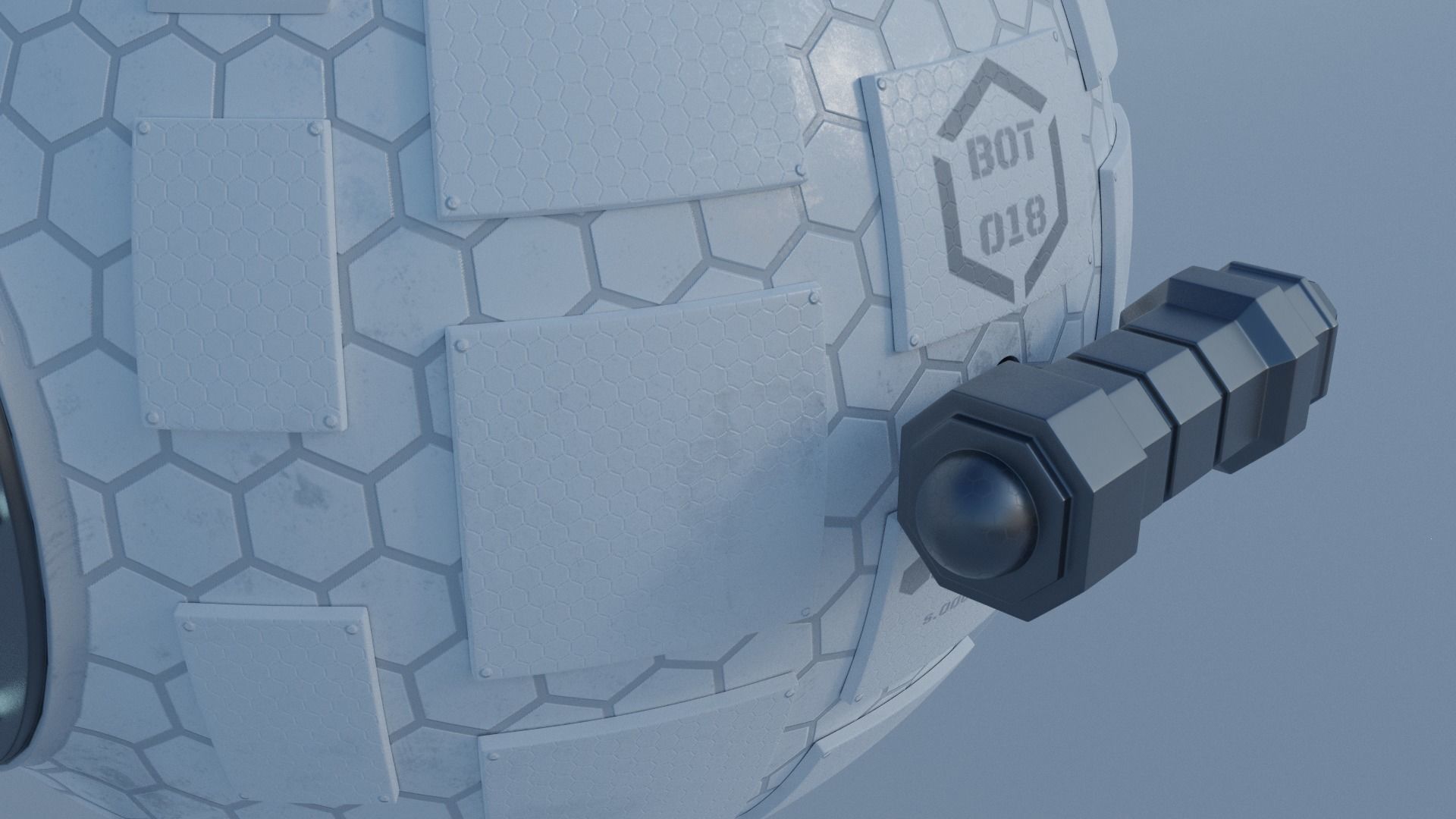 Space Bot 3D model rigged | CGTrader