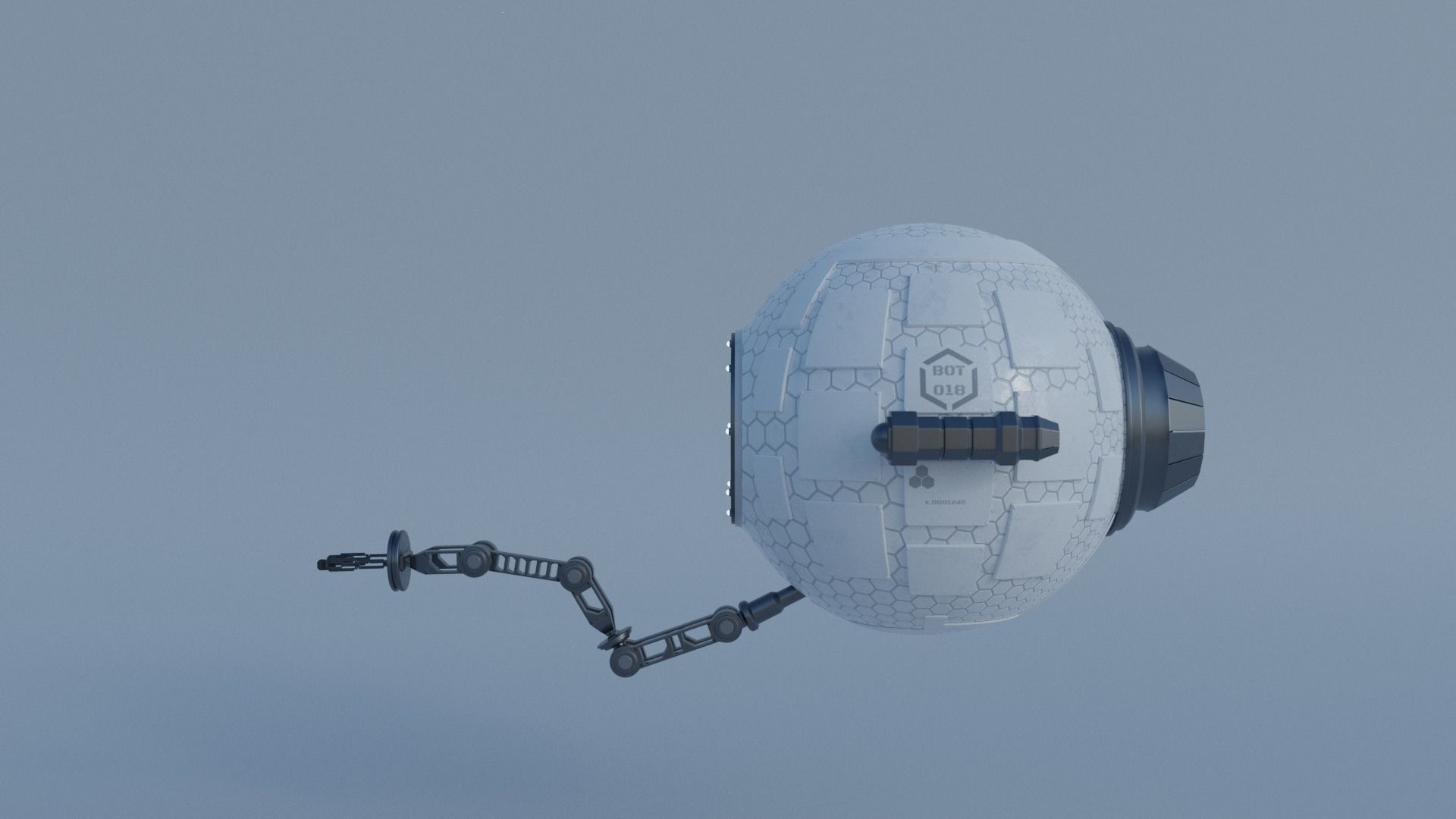 Space Bot 3D model rigged | CGTrader