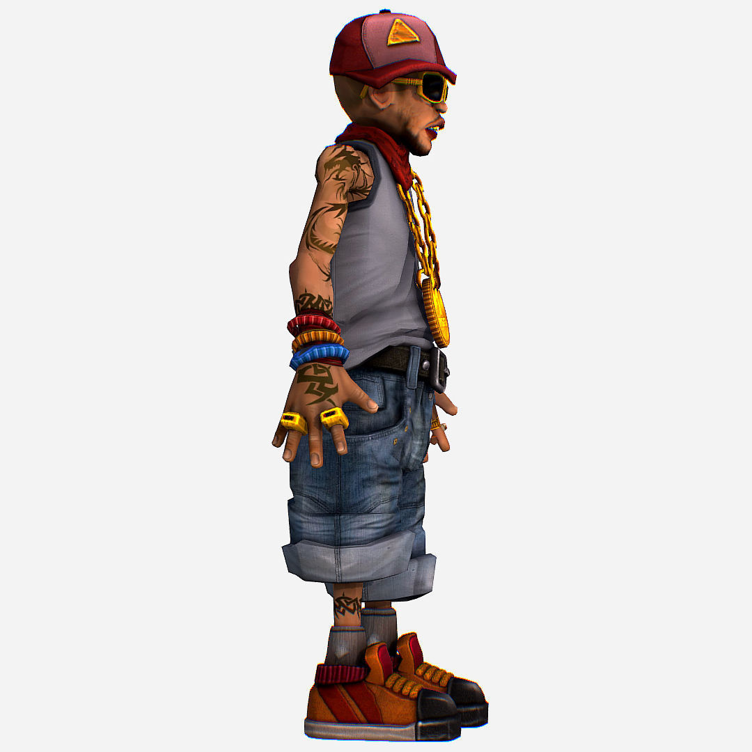 3D model Rapper Bitter the Coolest Man - Renat VR / AR / low-poly ...