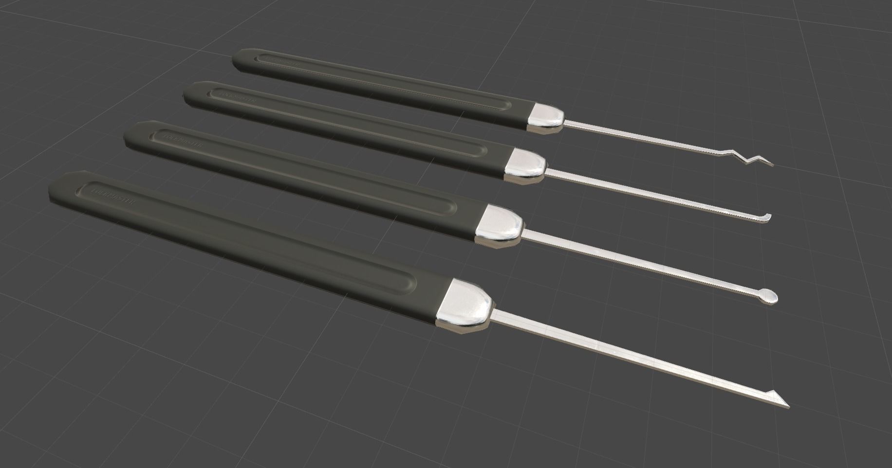 3D model Lockpick set - PBR - lowpoly VR / AR / low-poly | CGTrader