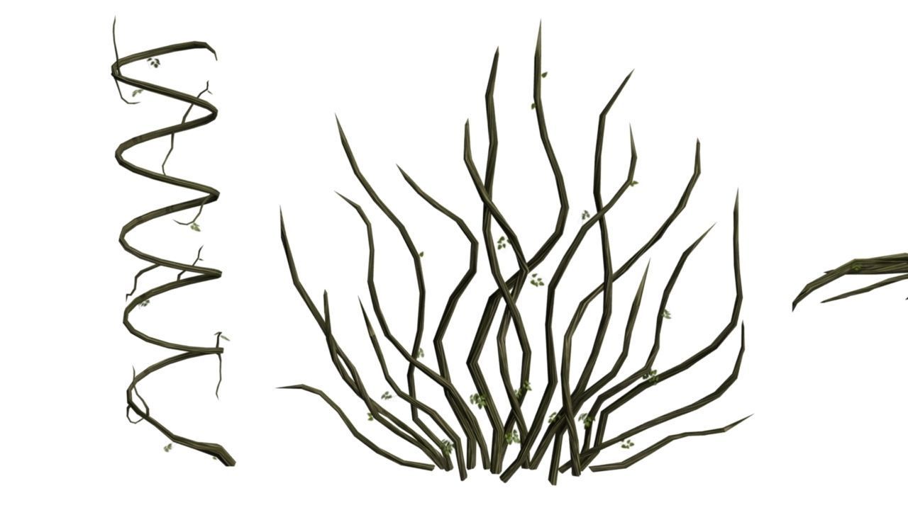 3D model Vines Lowpoly tree branch hanger - person VR / AR / low-poly ...