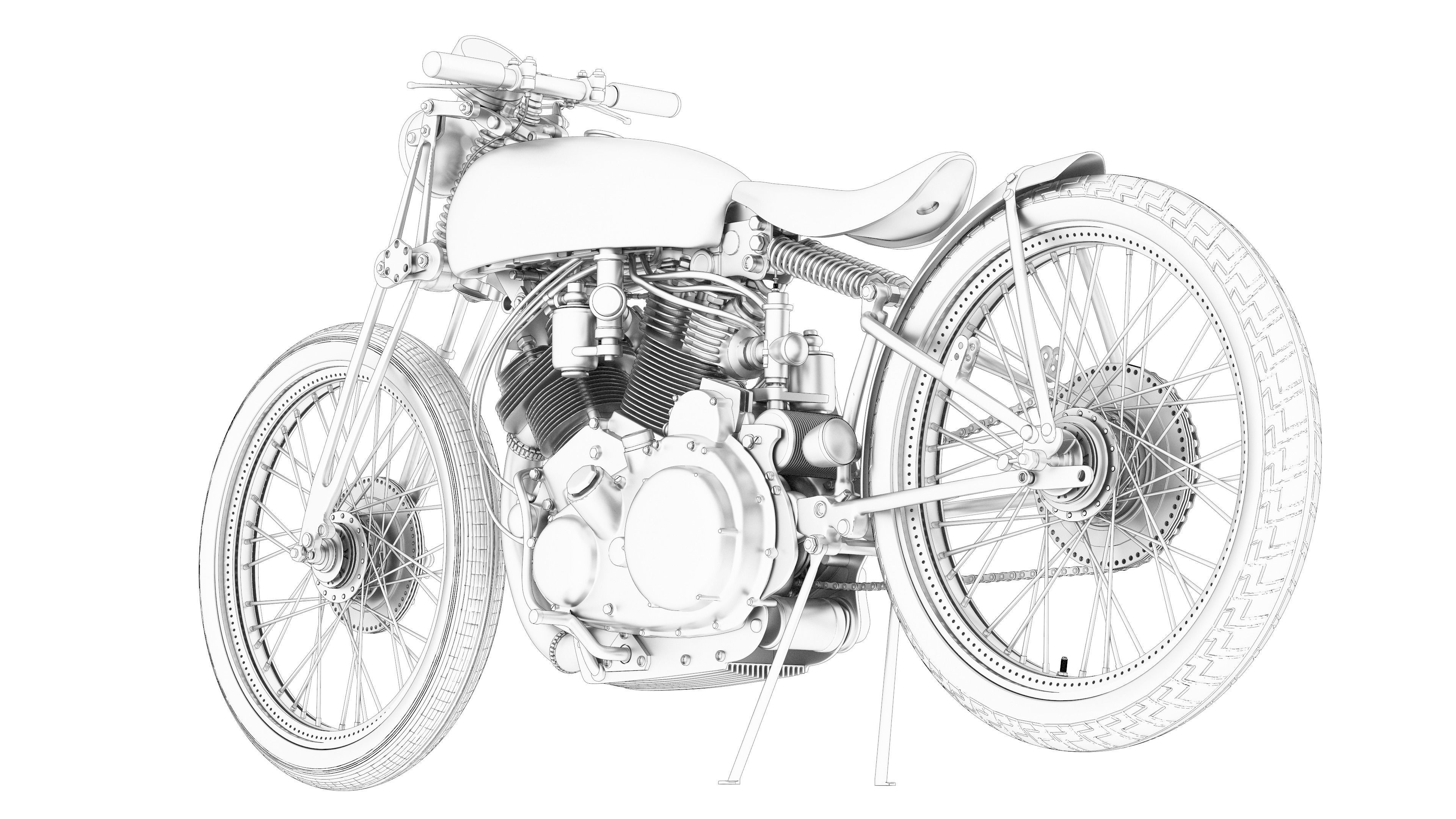 Jeff Decker 1952 Vincent Black Lightning free 3D model | CGTrader