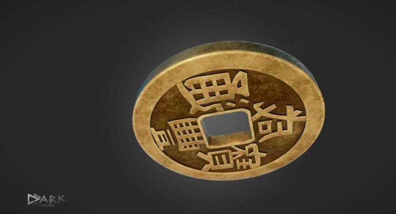 Ancient Chinese Coin 3D model | CGTrader