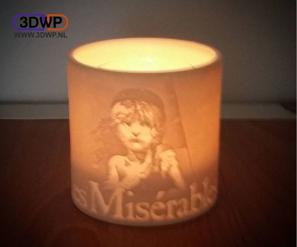 Les Miserables Lamp - Tea Light Holder 3D model 3D printable | CGTrader