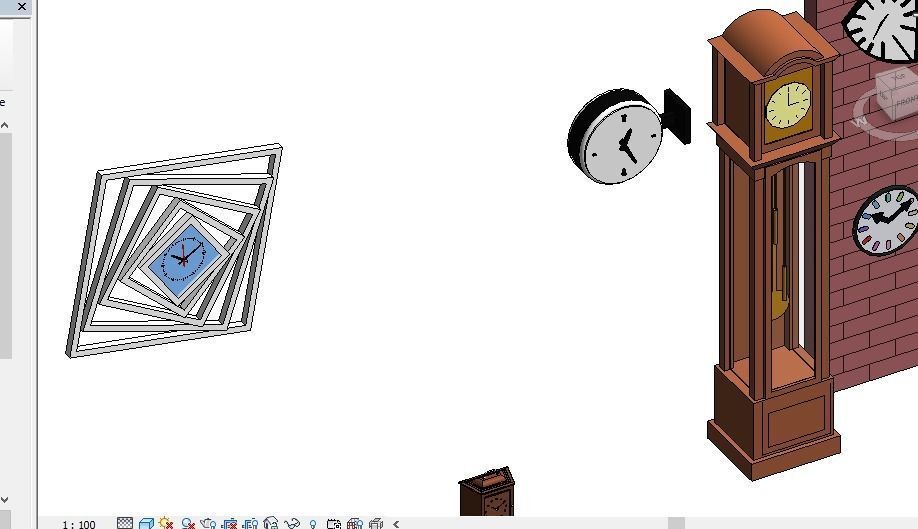 21 Models Clock Revit 2015 3D model | CGTrader