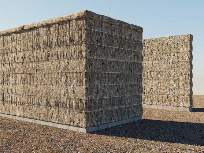 Thatched fence 3D model | CGTrader