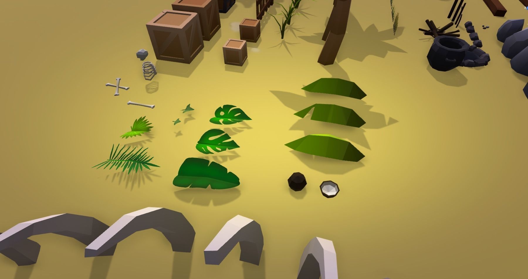 Low Poly Beach Pack free VR / AR / low-poly 3D model | CGTrader