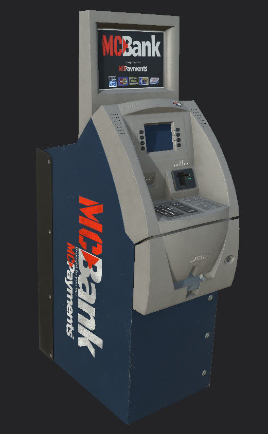 3D model ATM Bank Machine set of 3 VR / AR / low-poly | CGTrader