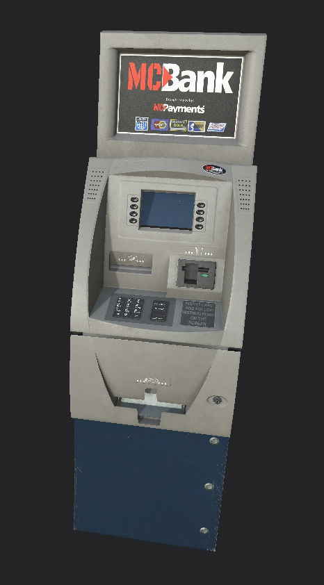 3D model ATM Bank Machine set of 3 VR / AR / low-poly | CGTrader