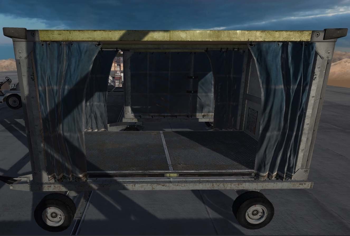 3D model Airport Baggage Tractor and Cart VR / AR / low-poly | CGTrader