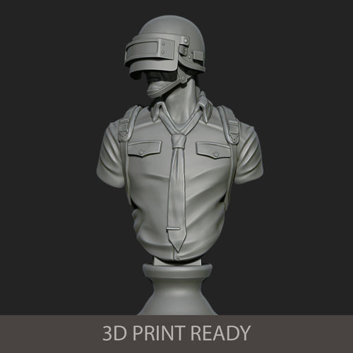 Pubg bust 3D model 3D printable | CGTrader