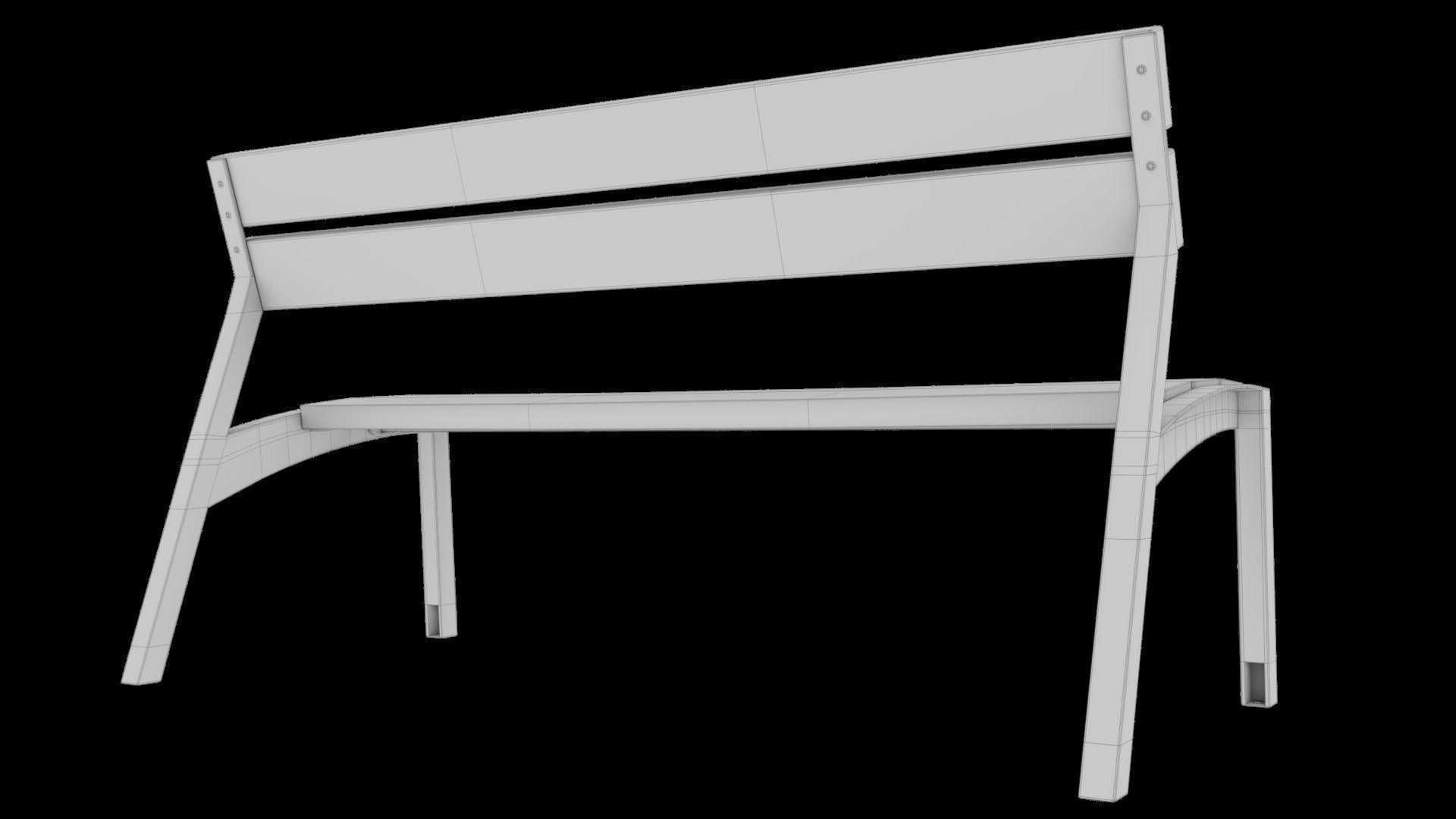3D model 3D modern low poly PBR bench VR / AR / low-poly | CGTrader