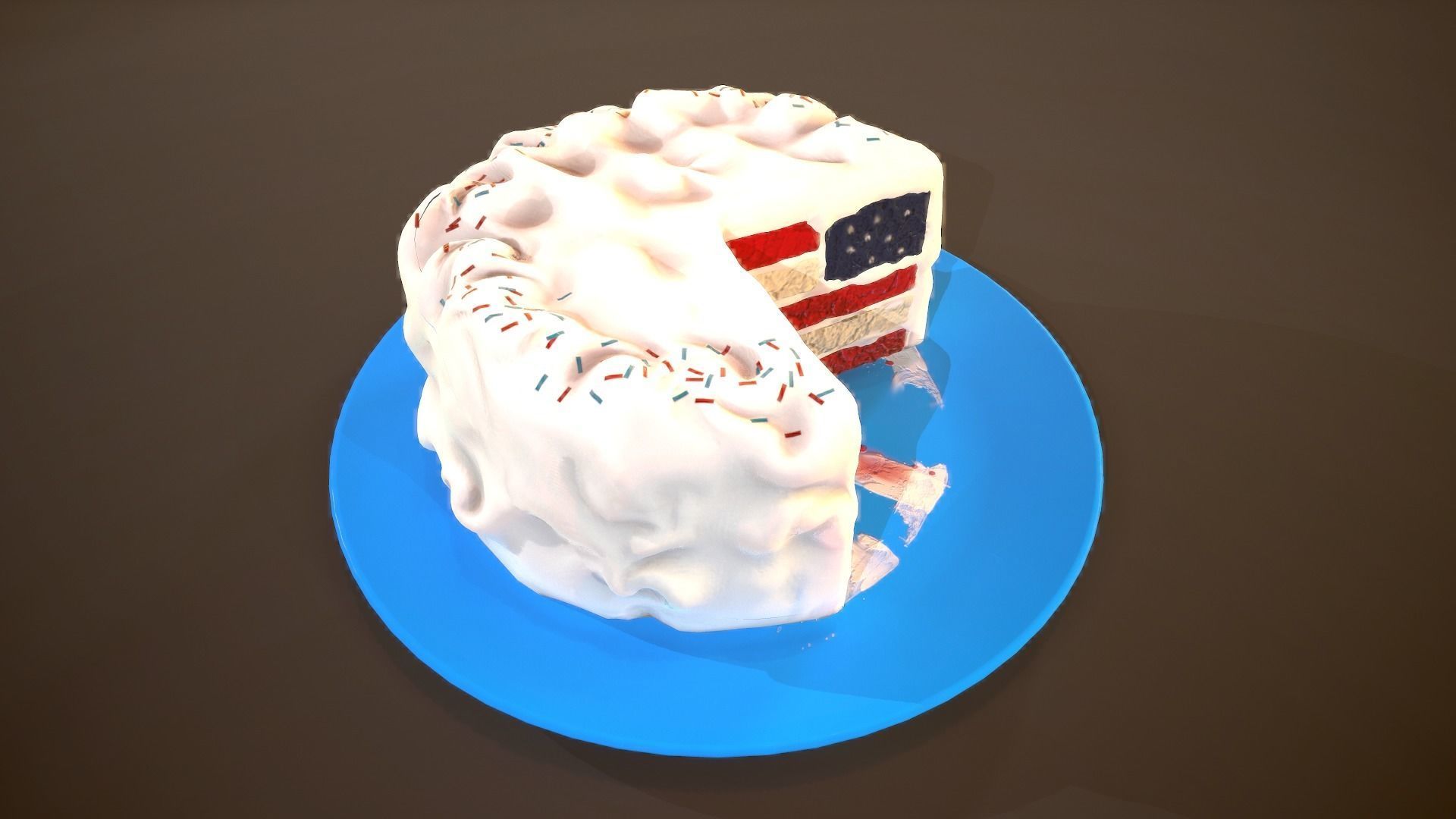 American National Cake 3D model | CGTrader