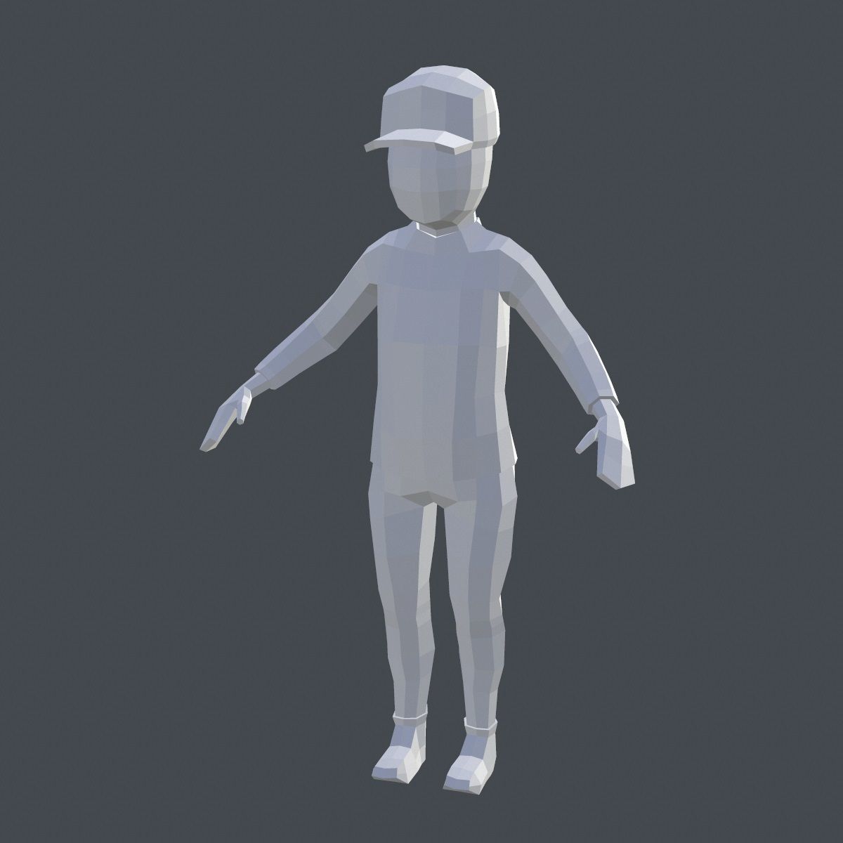 3D model Low Poly Boy in Red Shirt Character VR / AR / low-poly | CGTrader