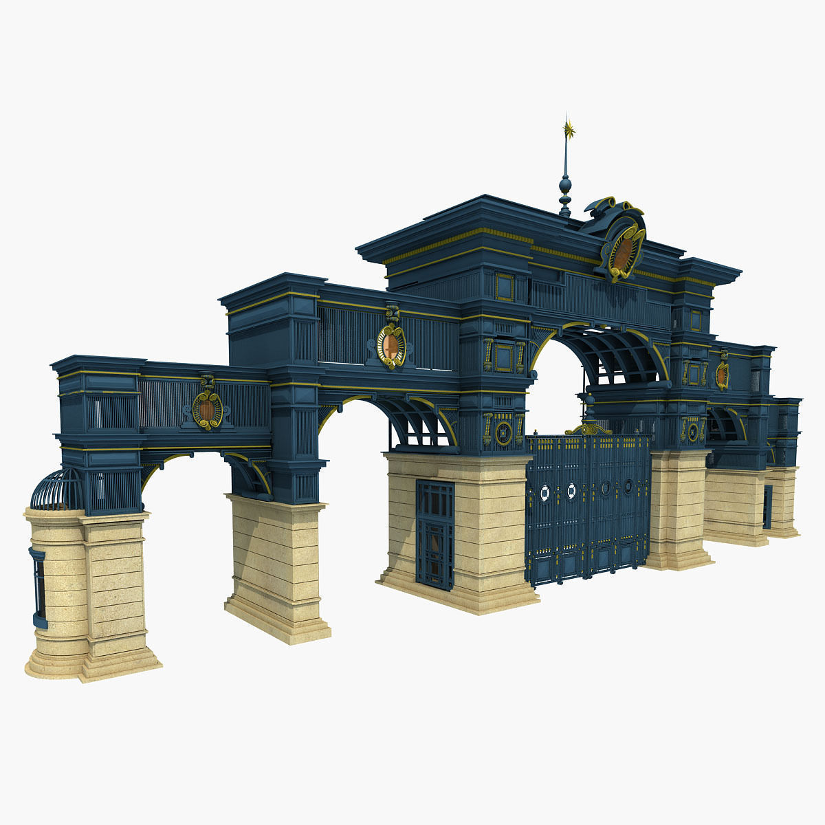 Iron Art Classical Gate 3D model | CGTrader