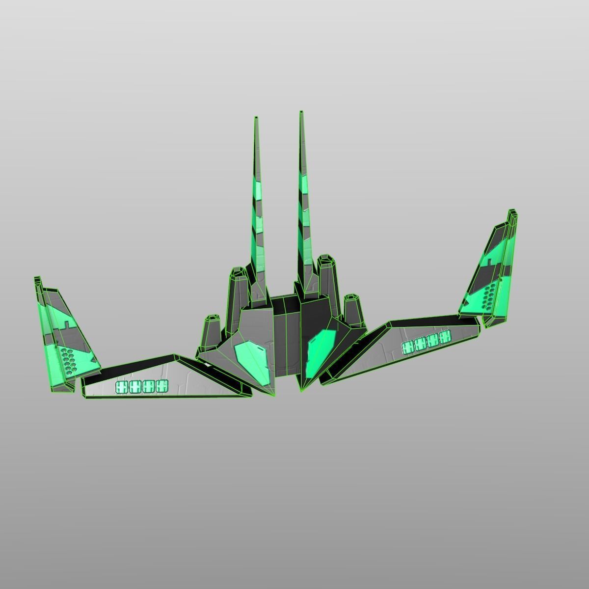 3D model Alien Spaceship Set VR / AR / low-poly | CGTrader