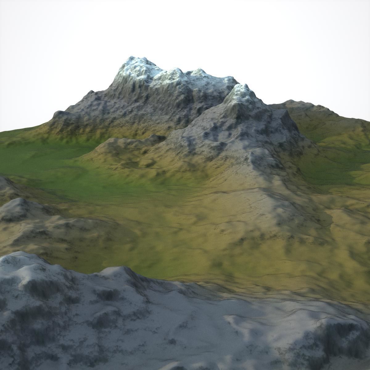 Mountain range 3D model | CGTrader