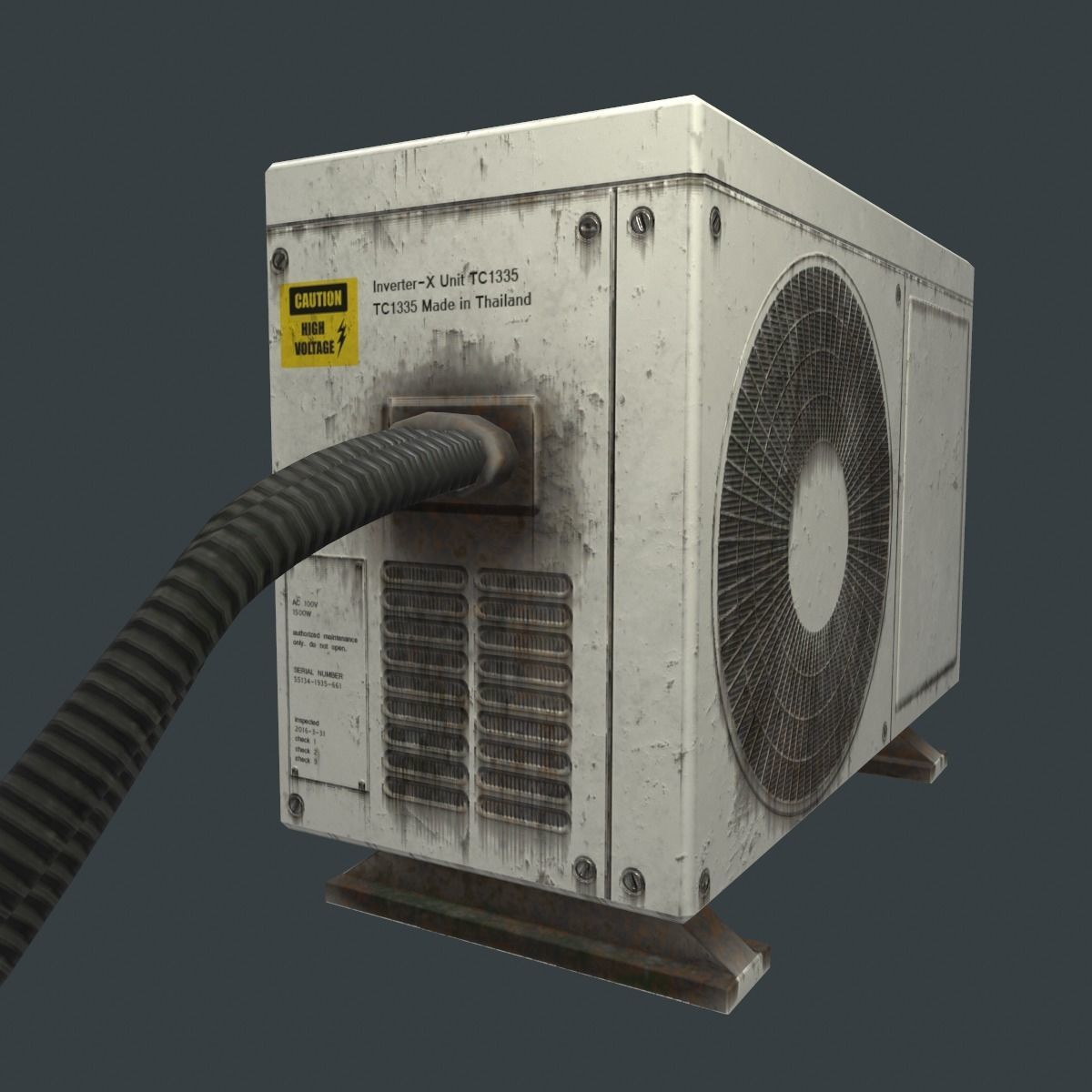 3D model Air Conditioner Unit Low Poly VR / AR / low-poly | CGTrader