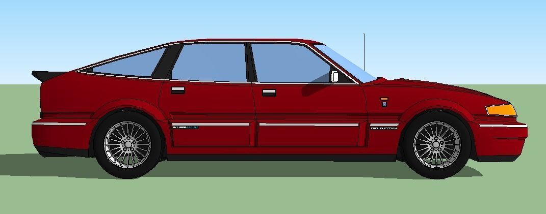 Low poly 80s-90s Fastback sedan free 3D model | CGTrader